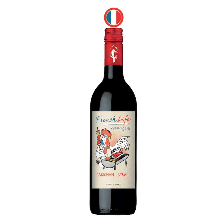 Vino crveno french life carignan syrah 0,75l