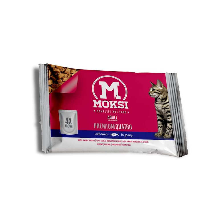 Moksi sos za mačke tuna 4x100g moksi