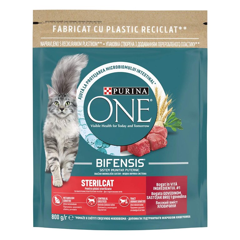 Purina one cat hrana za mačke steril govedina 800g purina one cat