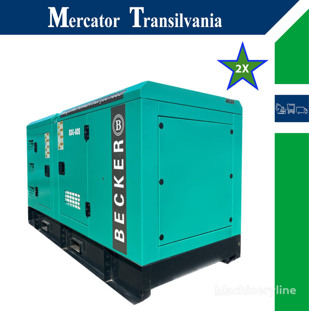 Novi Becker BDG-80S - 80 kVA / 64 KW, 2 buc diesel generator