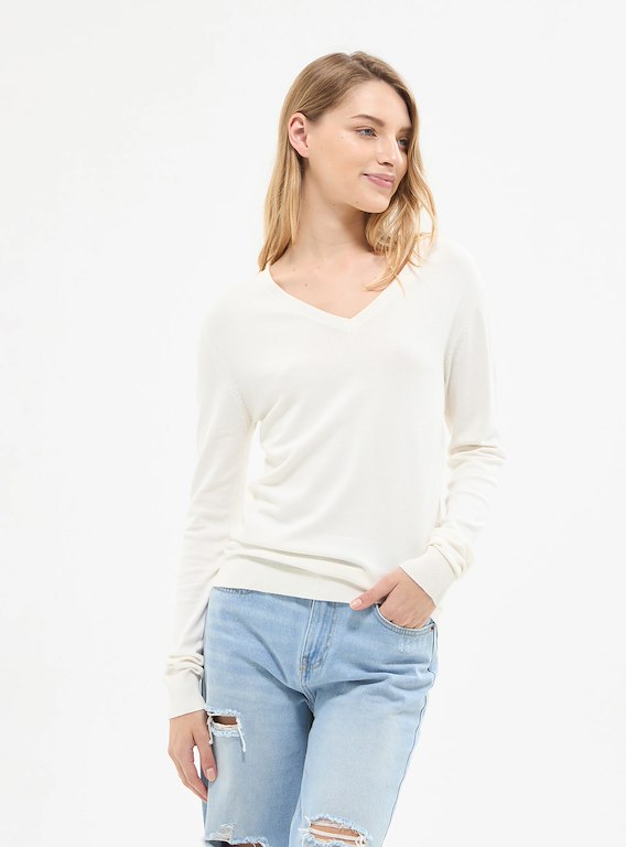 V-neck top in viscose Bela vuna