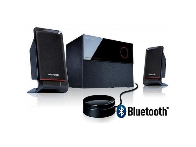 Microlab M200BT Aktivni drveni zvucnici 2.1 40W RMS(16W, 2x12W) BLUETOOTH daljinski , 3.5mm