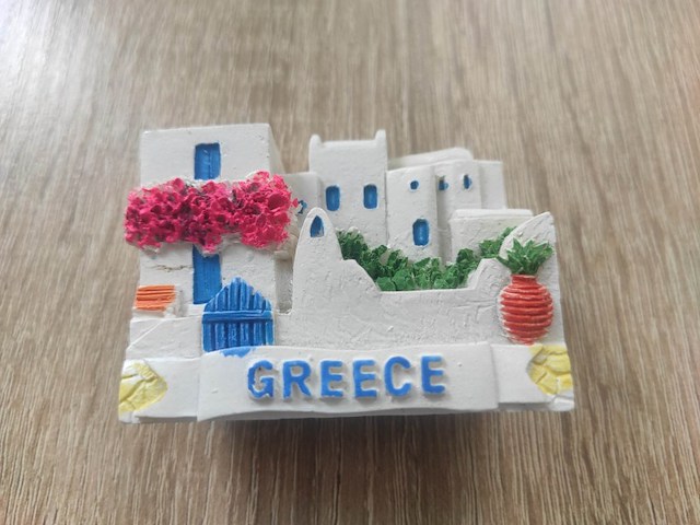 Magnet za frižider Grčka kuća mediteranski stil
