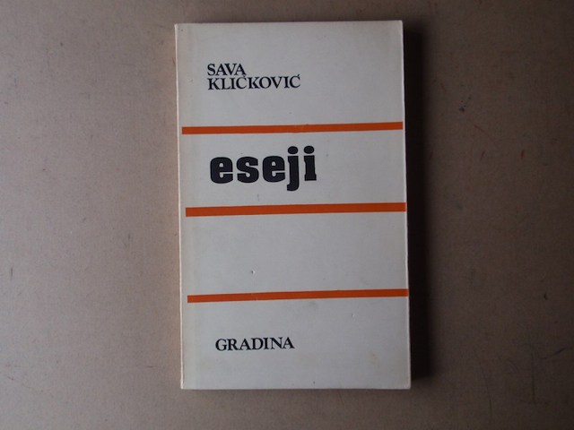 Sava Kličković - ESEJI