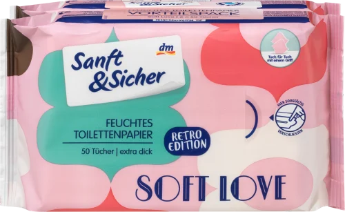 Sanft&Sicher
SOFT LOVE vlažni toaletni papir - 2x50kom., 2 kom