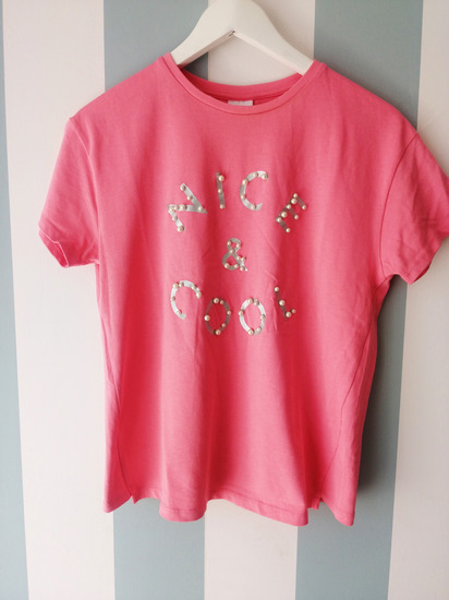 Zara roze majica sa biserima