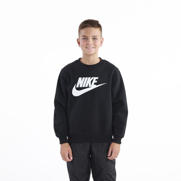 NIKE Duks K Nsw Club Flc Crew Ls Hbr BG