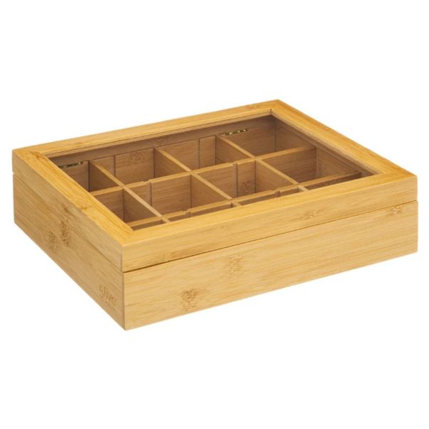 FIVE Organizator za čajeve 23X28X7cm bambus bež