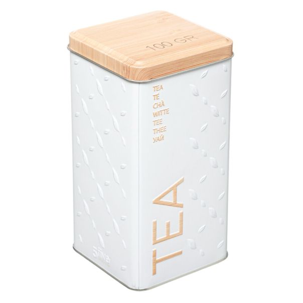 FIVE Kutija za čaj S.candi 8,5X8,5X17cm metal bela