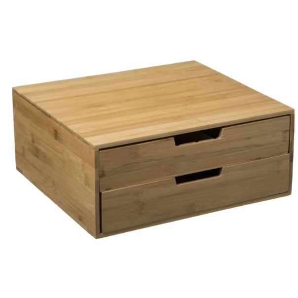 FIVE Organizator za espreso kapsule sa 2 fioke 34X31X14,5cm bambus bež