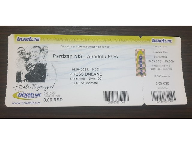 Partizan-Anadolu Efes 16.9.2021