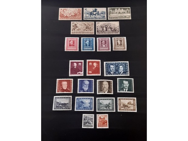 Lihtenštajn 1942-1943 * Komplet god 6x set Mi 202-23