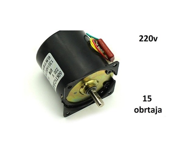 Elektromotor sa reduktorom - 220V - 15 obrtaja - 28W