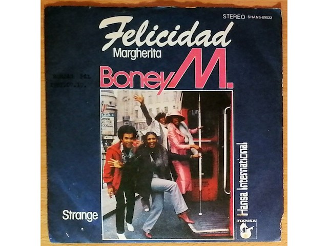 SP BONEY M - Felicidad (1981) VG/VG+, veoma dobra