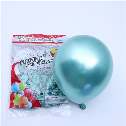 Baloni metalik zelena boja 12 cm