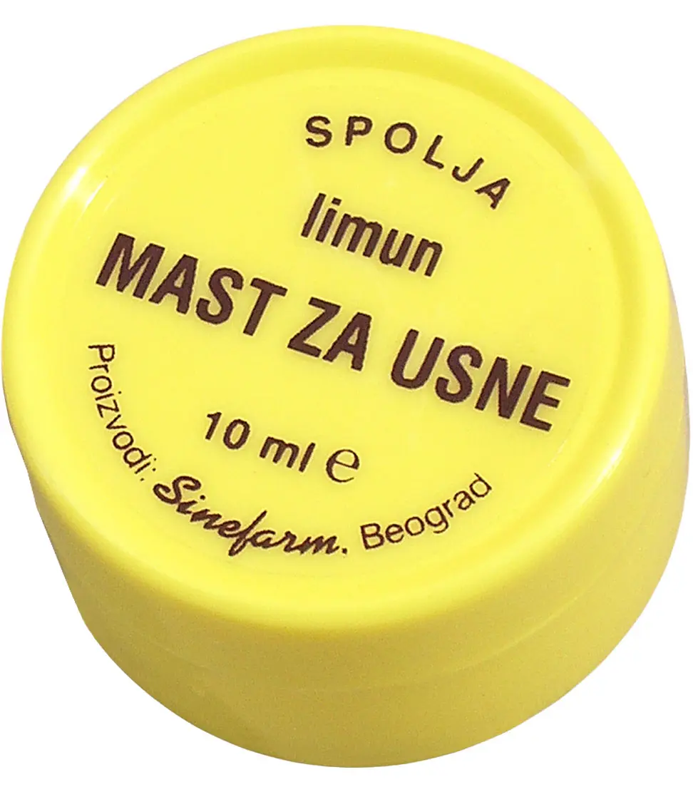 SINEFARM Mast za usne u kutijici Limun 10 ml