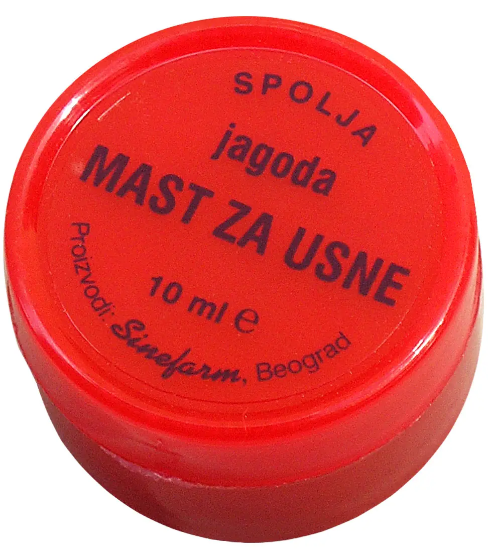 SINEFARM Mast za usne u kutijici Jagoda 10 ml