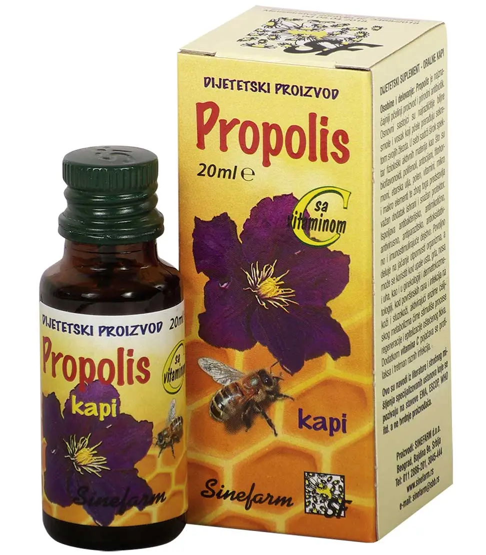 SINEFARM Propolis kapi sa C vitaminom 20 ml