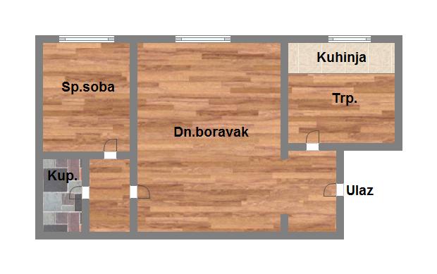 Povoljan dvosoban stan na Satelitu 062 792 583