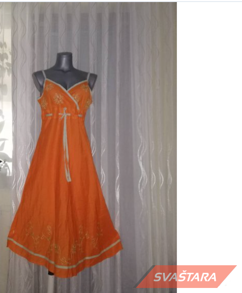 Narandžasta haljina sa vezom BCBG