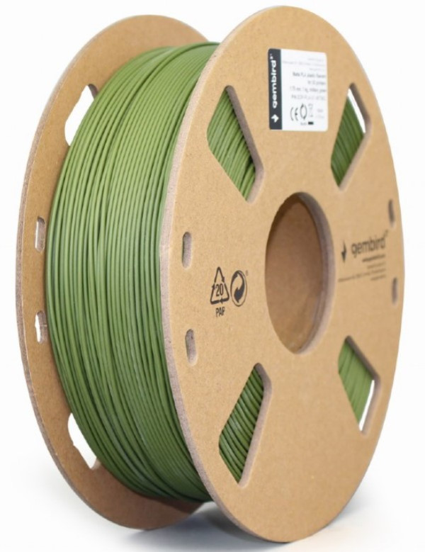 3DP-PLA-01-MTMG Mat PLA Filament za 3D stampac 1.75mm, kotur 1KG, military green