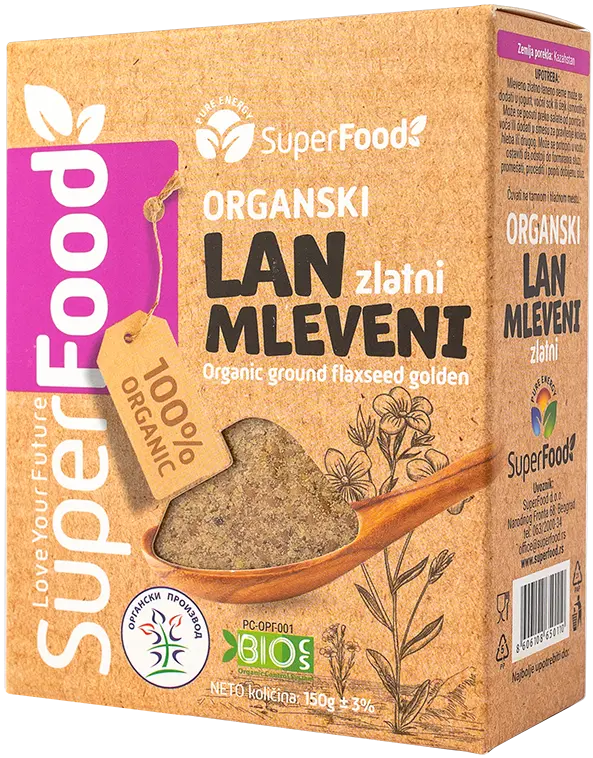 LAN MLEVENI ZLATNI organski 150g