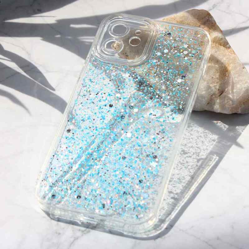 Maska Glitter za iPhone 12 plava