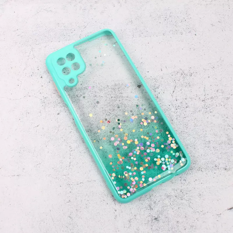 Maska Frame Glitter za Samsung A12 mint