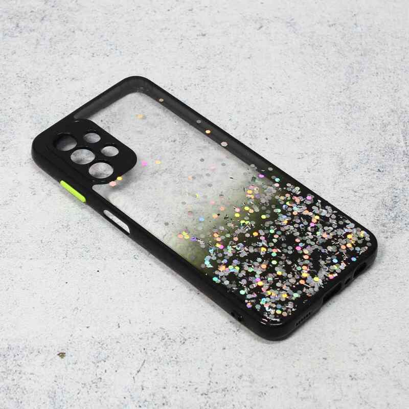 Maska Frame Glitter za Samsung A13 4G crna