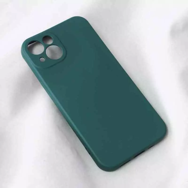 Maska Teracell Soft Velvet za iPhone 13 tamno zelena