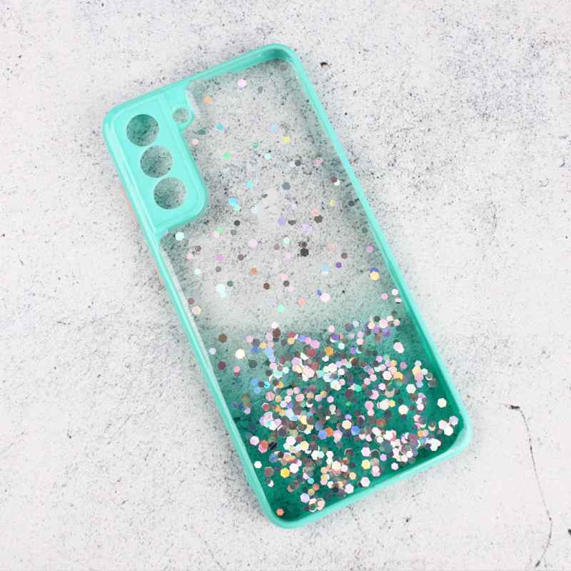 Maska Frame Glitter za Samsung S21 Plus mint