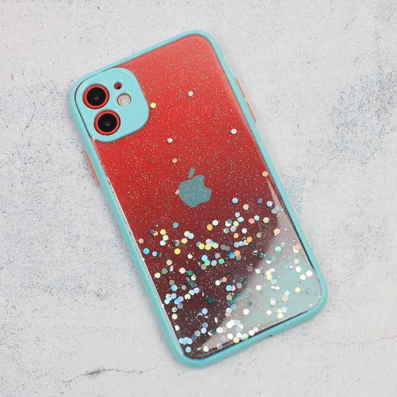 Maska Frame Glitter za iPhone 11 mint