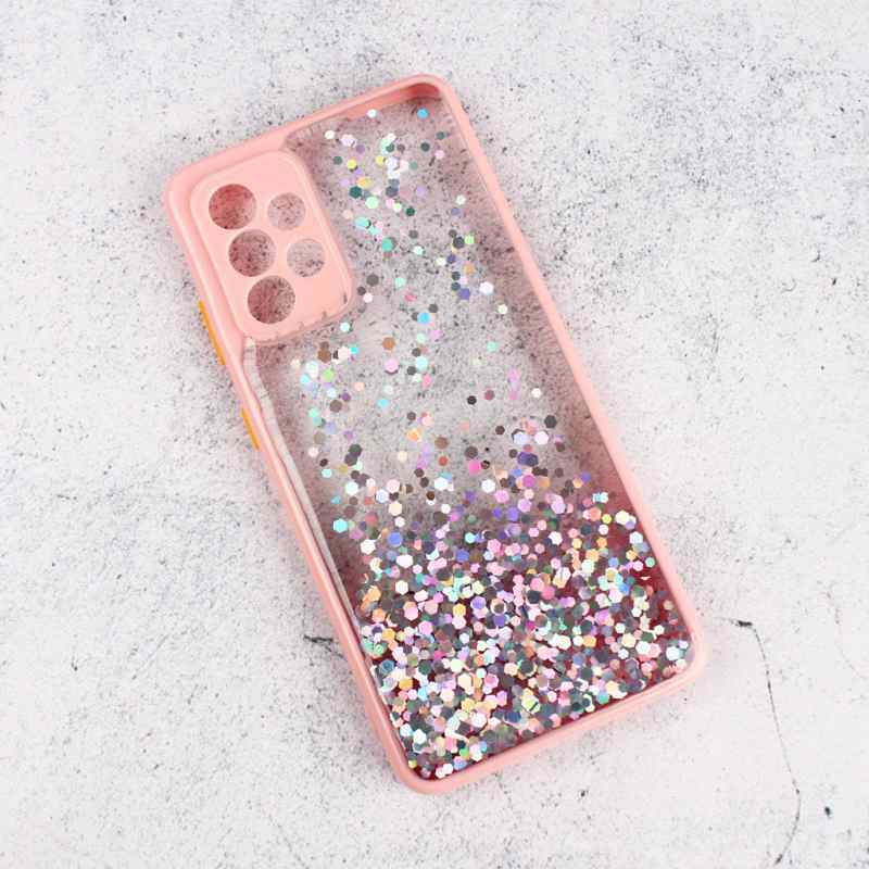 Maska Frame Glitter za Samsung A52 4G/A52 5G/A52s 5G roze