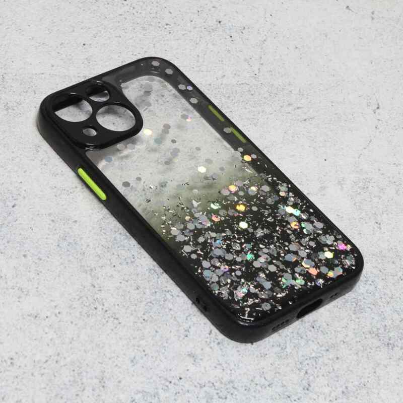 Maska Frame Glitter za iPhone 13 Mini crna