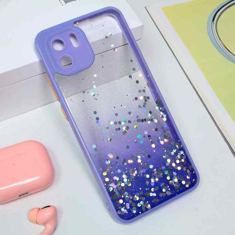 Maska Frame Glitter za Xiaomi Redmi A1/A2 ljubicasta