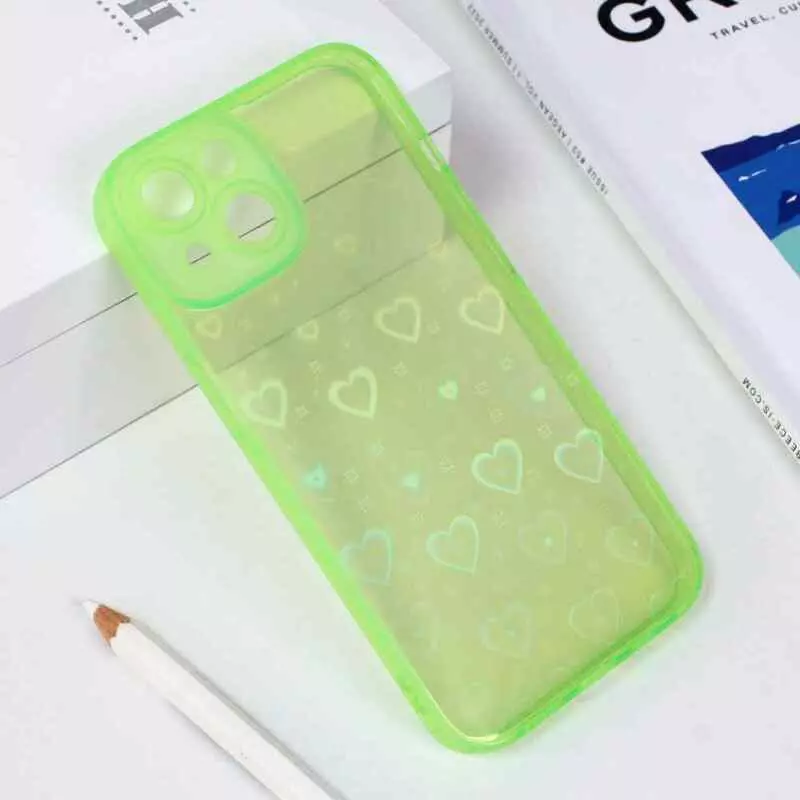 Maska Heart Color IMD za iPhone 14 6.1 svetlo zelena