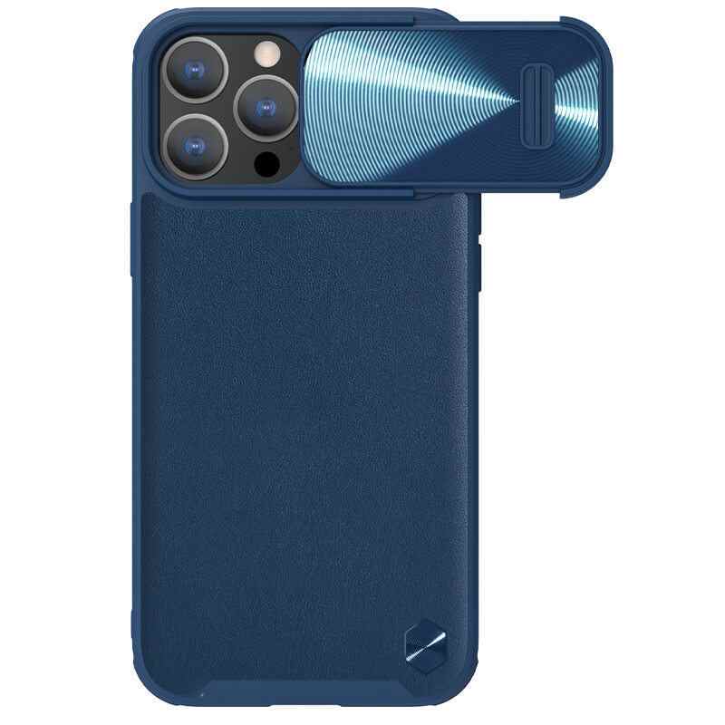 Maska Nillkin CamShield Kožna S za iPhone 14 Pro 6.1 plava