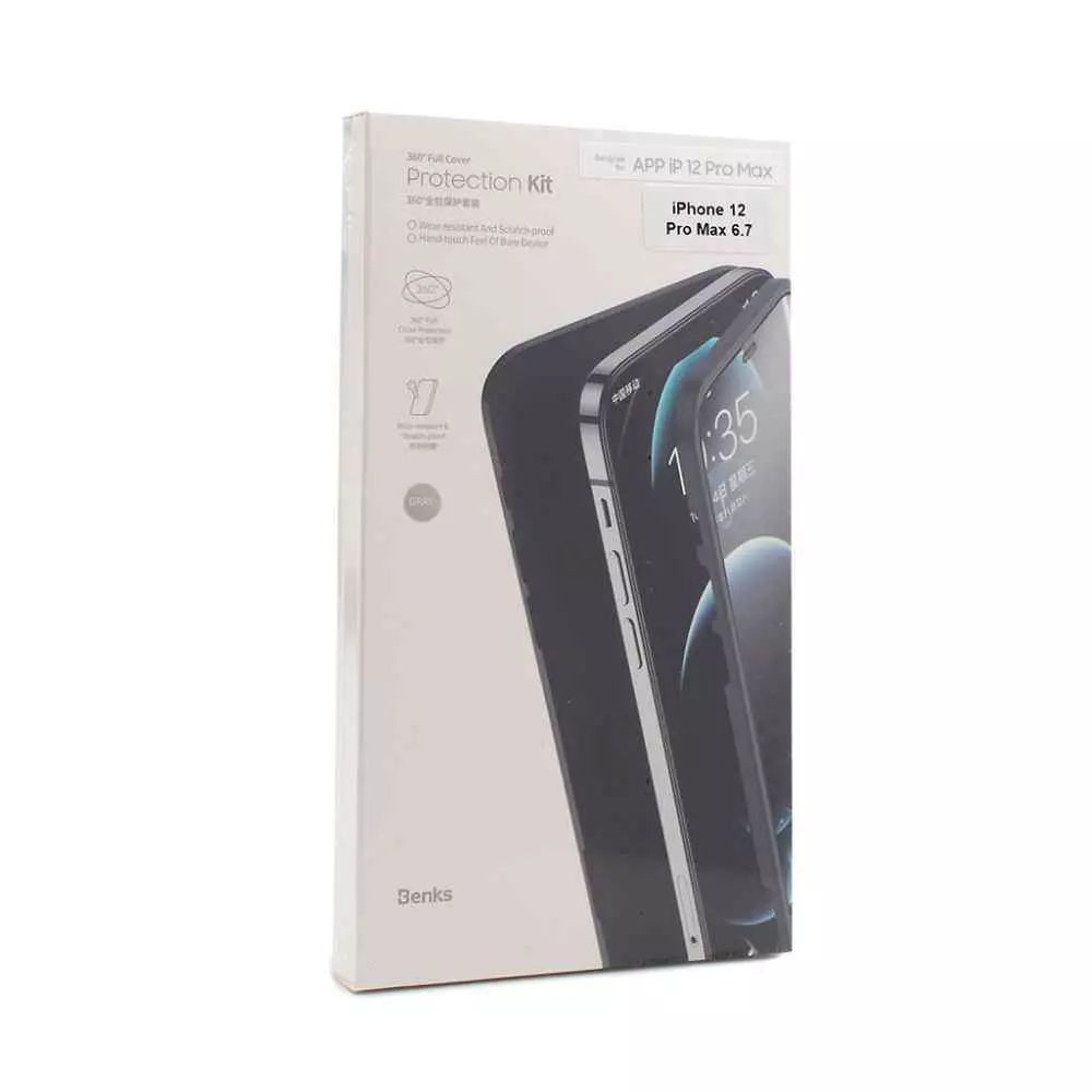 Maska Benks 360 Full Cover za iPhone 12 Pro Max siva