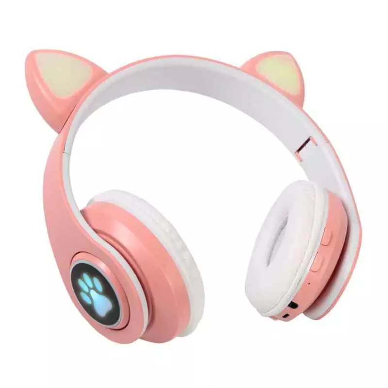 Bluetooth slusalice Cat Ear svetlo roze