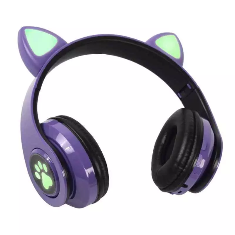 Bluetooth slusalice Cat Ear ljubicaste