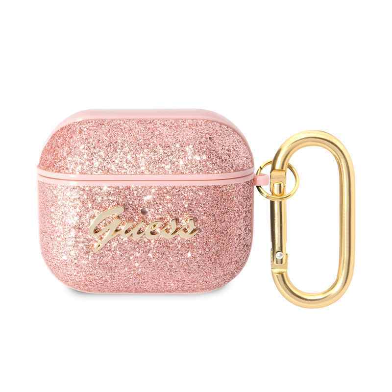 Maska Guess za 3 PU Glitter Flake pink GUA3HGGSHP