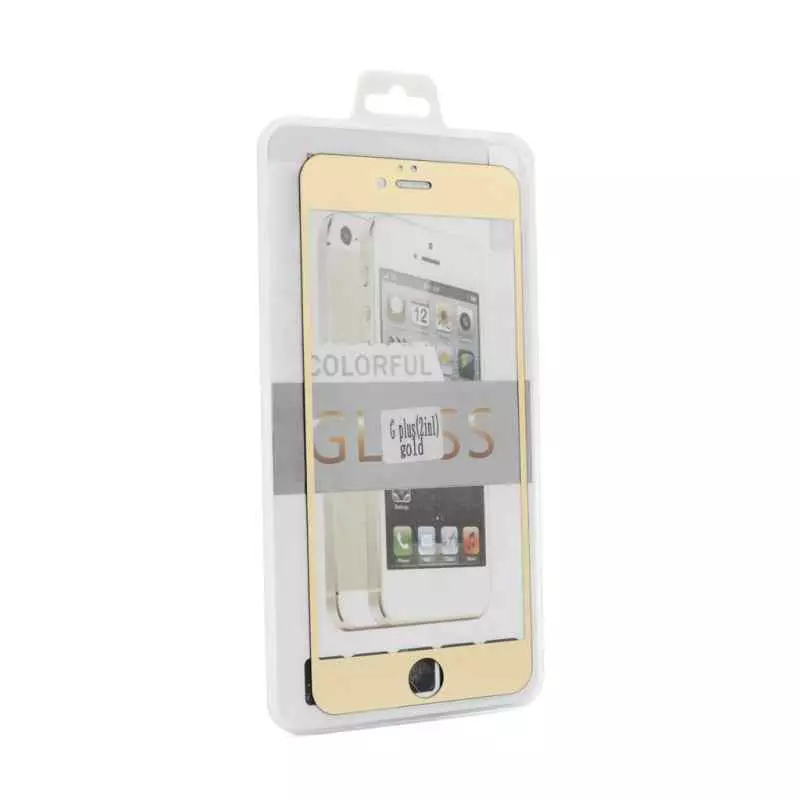 Zaštitno staklo za iPhone 5 2u1 zlatni