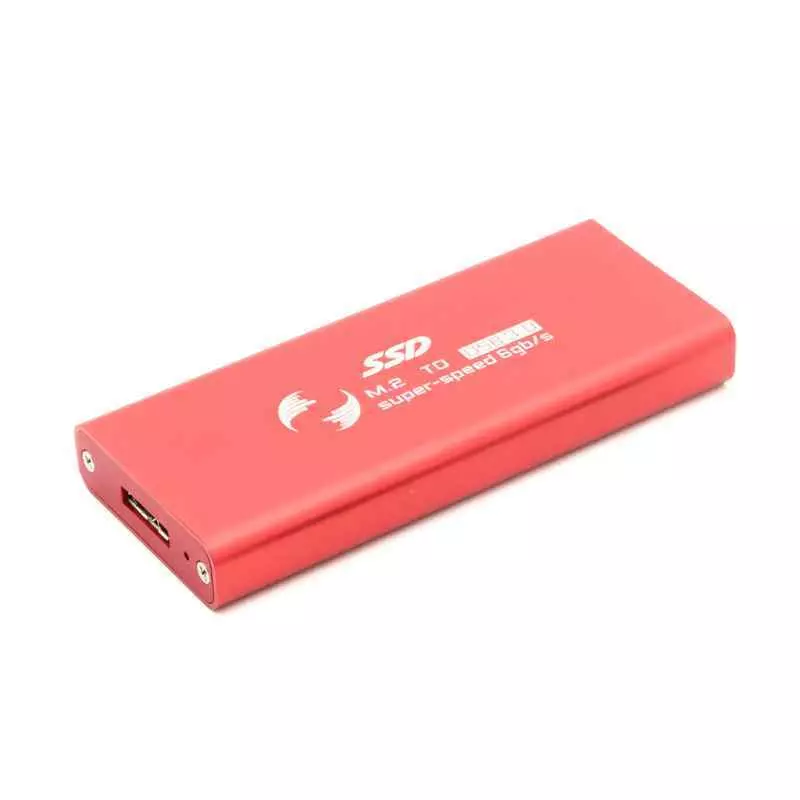 Adapter m.2 SSD na USB crveni