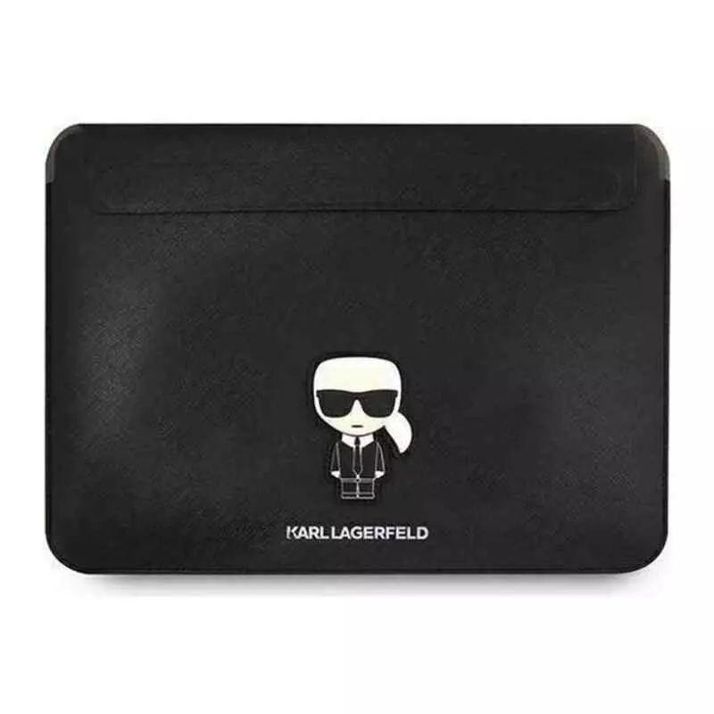 Torba za laptop Karl Lagerfeld Sleeve Saffiano Ikonik 16. inča crna KLCS16PISFBK