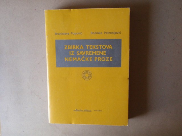 ZBIRKA TEKSTOVA IZ SAVREMENE NEMAČKE PROZE