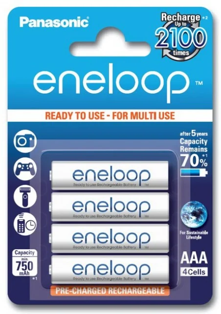 Panasonic Eneloop 4xAAA BK-4MCCE 750mAh