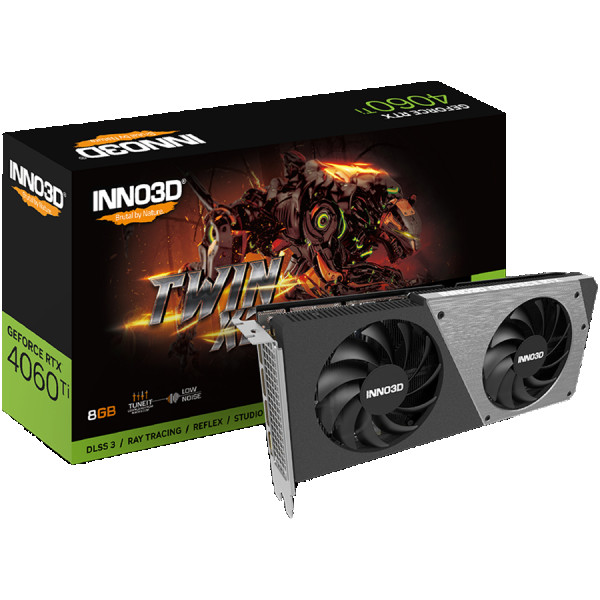 INNO3D GEFORCE RTX 4060 Ti TWIN X2 (2535MHz 18Gbps) 8GB GDDR6 128-bit DP+DP+DP+HDMI VA53N AD1066711 ( N406T2-08D6-171153N )