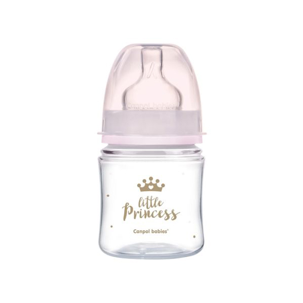 Canpol Bebi flašica 120ml široki vrat PP Royal Baby Pink 35/233_pin