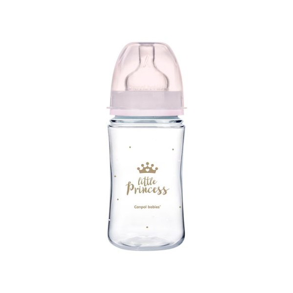 Canpol Bebi flašica 240ml široki vrat PP Royal Baby Pink 35/234_pin