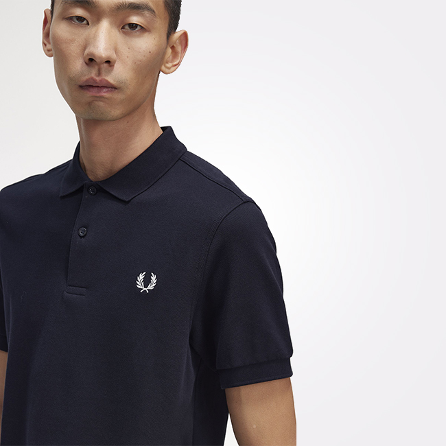 Fred Perry Polo Shirt M6000 Navy/Snow White